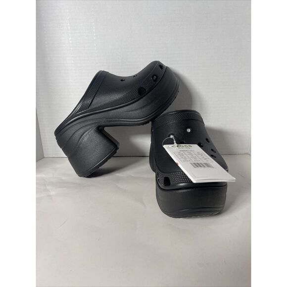 CROCS | Shoes | New Crocs Siren Platform Clogs Black High Heel Platform ...